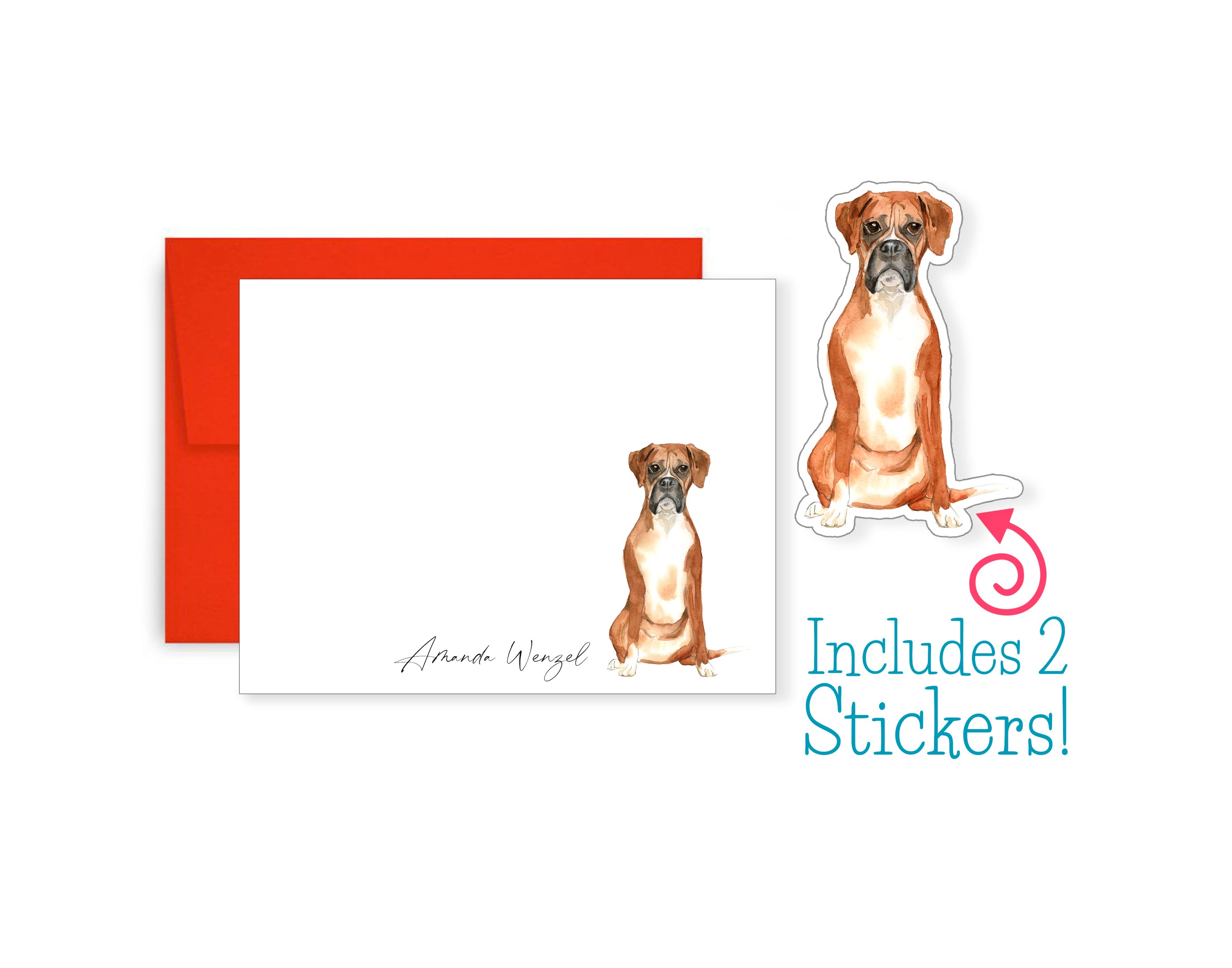 Boxer Folded Note Cards – Katalie